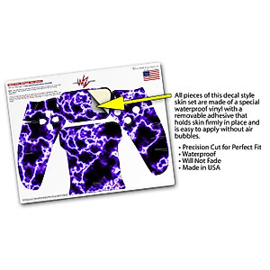 WraptorSkinz Skin Wrap compatible with Sony PS5 DualSense Controller Electrify Purple (CONTROLLER NOT INCLUDED)