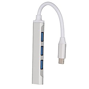 USB C Hub, 4 in 1 USB Docking Station for Printer for Keyboard for Tablet(Silver)