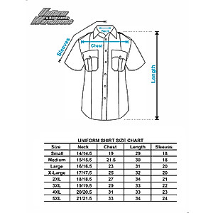 First Class 100% Polyester Short Sleeve Men's Uniform Shirt White (US, Alpha, XX-Large, Regular, Regular, Black)