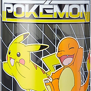Pokemon Plastic Drinking BPA Free Water Bottle with Removable Straw, Pikachu Print, Leakproof Lid, Reusable, Lightweight, Durable Perfect for Kids & Adults-600ml, Multi, One Size