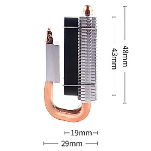 GeeekPi Cooling Fan for Raspberry Pi 4, Low Profile CPU Cooler with 40x40x10mm Cooling Fan and Aluminum Heatsink, Compatible with Raspberry Pi 4 Model B & Pi 3B+/Pi 3B (Type B)