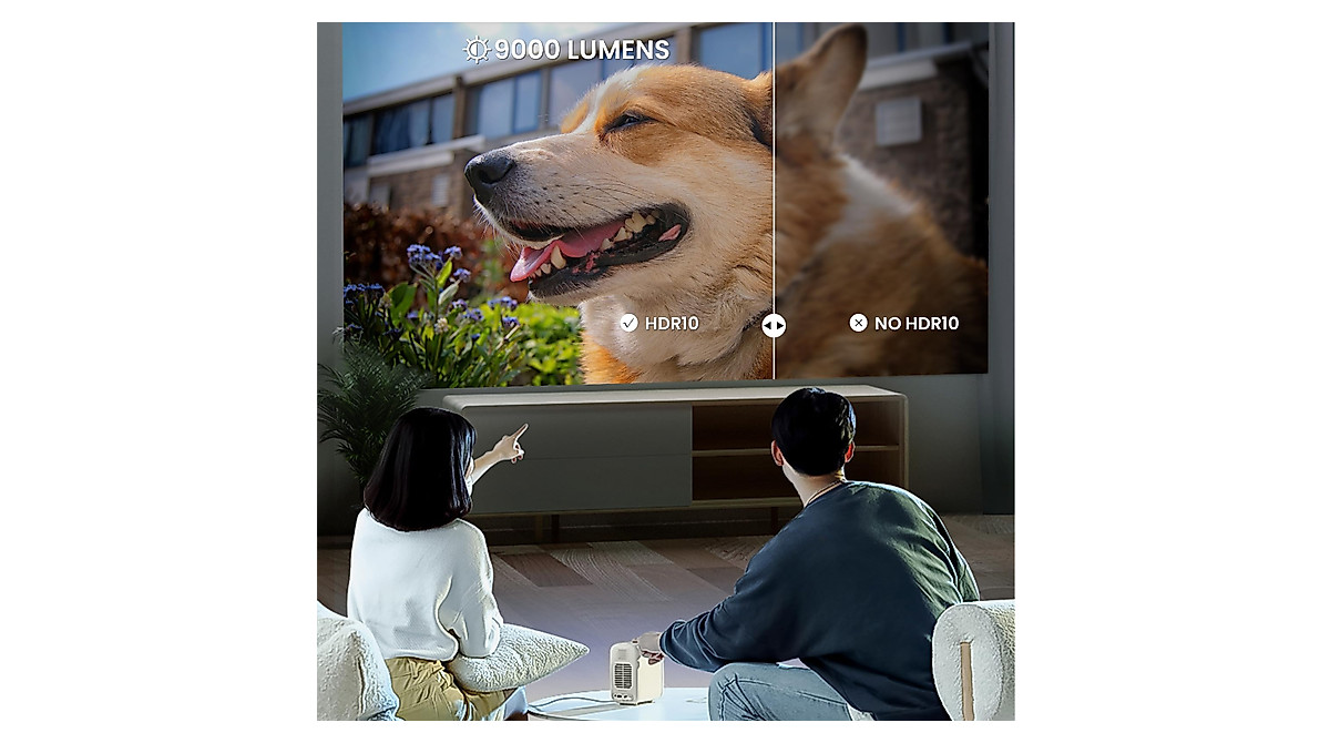 ZEEMR Mini Portable Projector with 4K Support | Home & Outdoor ...