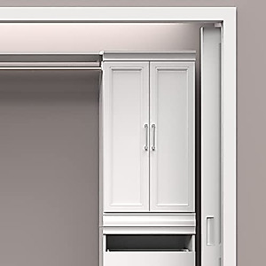 ClosetMaid Modular Storage Pair Set, Wood Closet Organizer, Shaker Style, Add On Accessory for Shelf Units, White, Solid 2-Door Kit