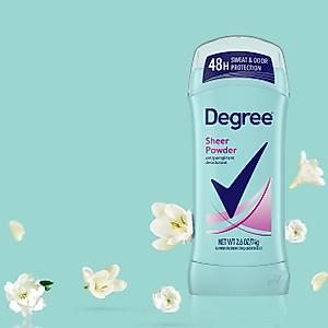 Degree Original Antiperspirant Deodorant Sheer Powder Pack of 6 48-Hour Sweat & Odor Protection Antiperspirant for Women 2.6 oz