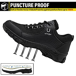 Steel Toe Safety Sneakers for Men Women Duarable Breathable Punture Proof Indestructible Industrial Construction Work Shoes Zapatos casquillo seguridad construcción para Hombre de Trabajo