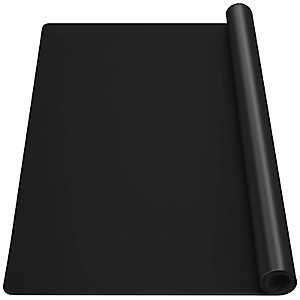 Gartful Silicone Mat for Crafts, 27.5 x 19.6 x 0.06 inches Silicone Pad Sheet Jewelry Resin Casting Mold, Extra Large Heat Resistant Countertop Mat, Non Skid Counter Table Protector, Placemat, Black