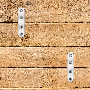 Lesnala 4-Piece Bed Railing Bracket Used to Connect Wood, Bed Replacement Parts, Headboard and Footboard Fixing Fittings Wooden Bed Frame Used to Connect Headboards Footboards (Screws Included)