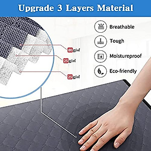 Large Storage Bags, 3 Pack Clothes Storage Bag Foldable Organizers with Reinforced Handle Thick Fabric for Comforters, Blankets, Bedding, Storage with Sturdy Zipper, Clear Window, 90 L (GRAY)