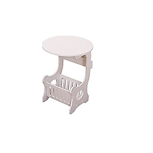 HIGOH Bedside Table Round Household Simple Living Room, Bedroom, Storage Rack, Bedside Cabinet