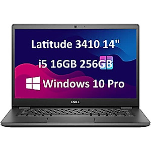 2022 Dell Latitude 3410 3000 14" FHD (Intel Quad-Core i5-10210U (Beat i7-8565U), 16GB RAM, 256GB PCIe SSD, Full HD IPS) Business Student Education Laptop, Type-C, HDMI, Webcam, Win 10 Pro / Win 11 Pro