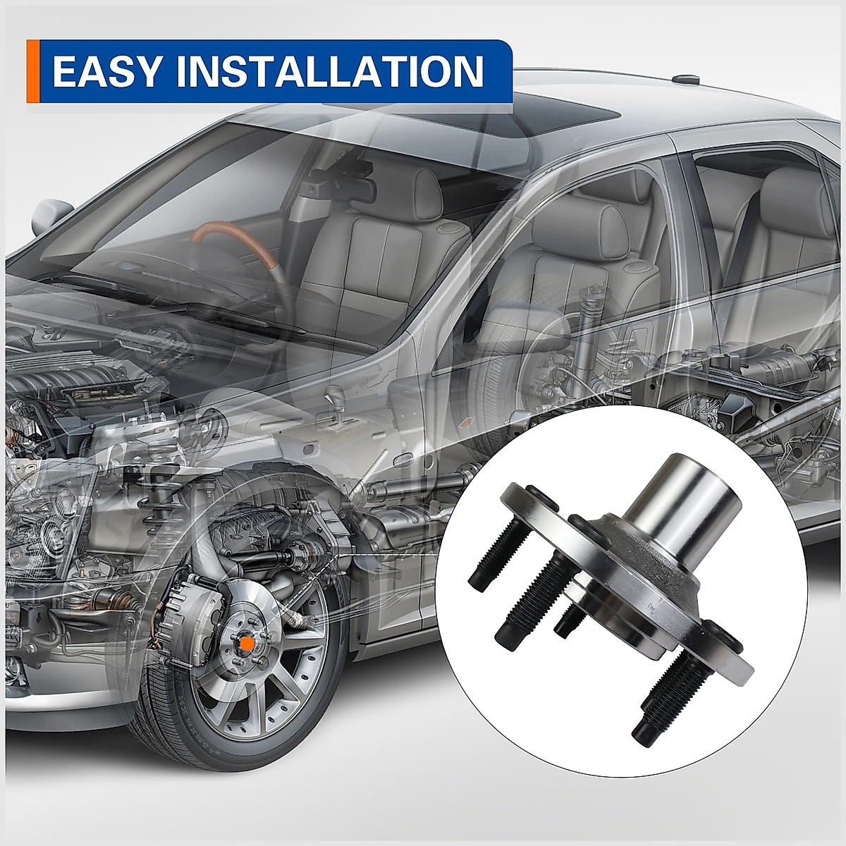 PAROD 2Pack 518515 Front Wheel Bearing Hub Assembly Compatible with 2001-2012 Ford Escape, 2001-2011 Mazda Tribute, 2005-2011 Mercury Mariner 5 Lugs