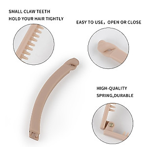 7Pcs Banana Hair Clips for Women Thin Thick Hair,Strong Holder 4.3" Large Ponytail Matte Cute Banana Clip Hairs for Fine Hair,No Slip Girl Ladies Beauty Clamp Clasp Clip