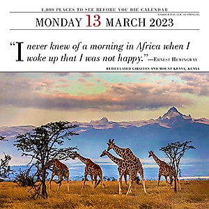1,000 Places to See Before You Die Page-A-Day Calendar 2023: A Year of Travel