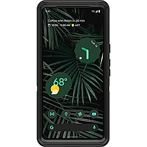 OtterBox Pixel 6 Pro Defender Series Case - BLACK, rugged & durable, with port protection, includes holster clip kickstand