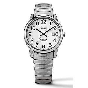 Timex T2H451 Easy Reader 35mm Silver-Tone Stainless Steel Expansion Band Watch