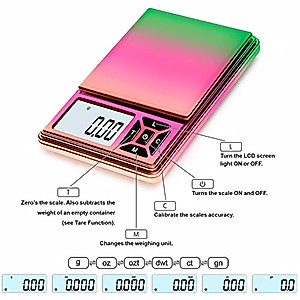 GRAM PRES Digital Pocket Scale 300g/0.01g Accuracy，Small Jewellery Coin Powder Scale Digital Gram and Oz with 50g Cal Weights，Digital Gram Scale