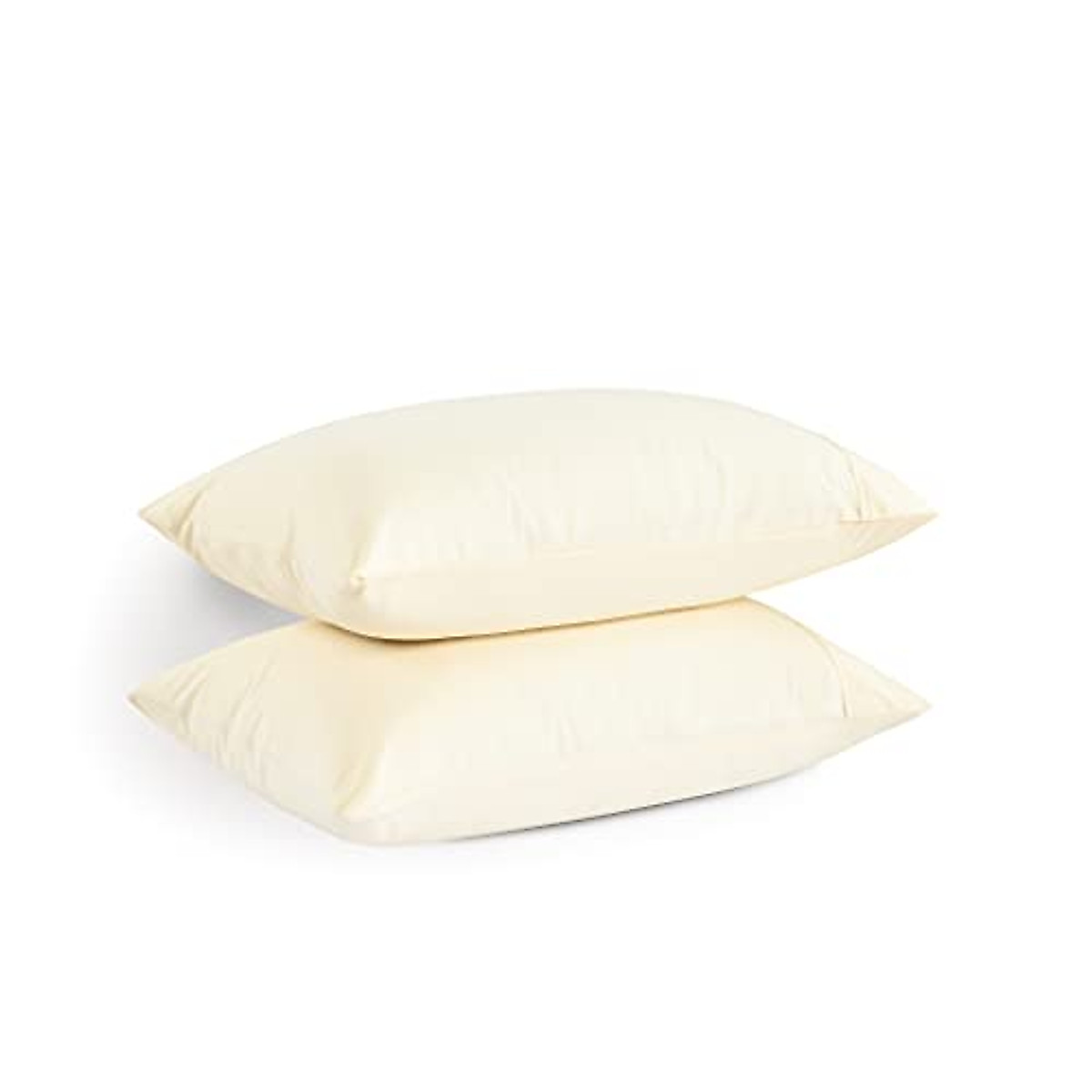 Alexandra's Secret Home Collection Brushed Microfiber Pillowcase Set of 2 - Soft Microfiber Pillow Cases with Envelop Closure (Beige, Standard/Queen)