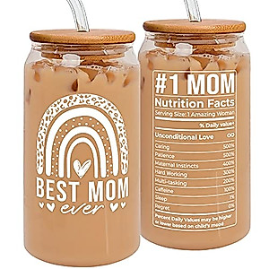 Gifts for Mom from Daughter Son - Mom Gifts for Christmas, Mom Christmas Gifts, Christmas Gifts for Mom - Mom Birthday Gifts, Birthday Gifts for Mom - Mother Gifts, New Mom Gifts for Women - Can Glass