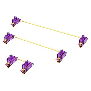 DUROCK Stabilizers V2, Screw in Stabilizers with 2u 6.25u 7u Wires, PCB Mount Keyboard Stabilizers for Mechanical Keyboards (V2 Purple 100% Kit)