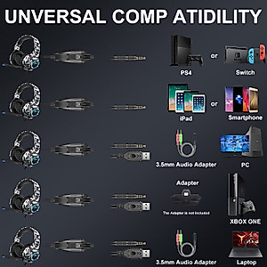 nulliplex Wireless Headphones Bluetooth with Microphone, Over Ear Headsets with Environmental Noise Cancelling Retractable Mic, USB for Office Laptop Computer Smartphone
