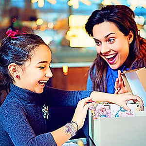 RHCPFOVR Mermaid Gifts for Girls - Drawstring Backpack,Makeup Bag,Bracelet,Necklace for Party Favors