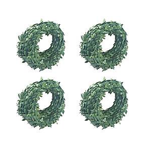 LJY 32.8 Yards Artificial Ivy Garland Foliage Green Leaves Fake Vine for Wedding Party Ceremony DIY Headbands