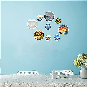 10 Pieces Clear Circle Acrylic Sheet, 1/8" Thickness, 4 Inch Plexiglass Circle Acrylic Disc Transparent Round Acrylic Blank Sign for Name Cards, Cricut Cutting, Painting and DIY Projects