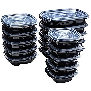Rubbermaid TakeAlongs Food Storage Containers with Divided Base, 30 Piece Set