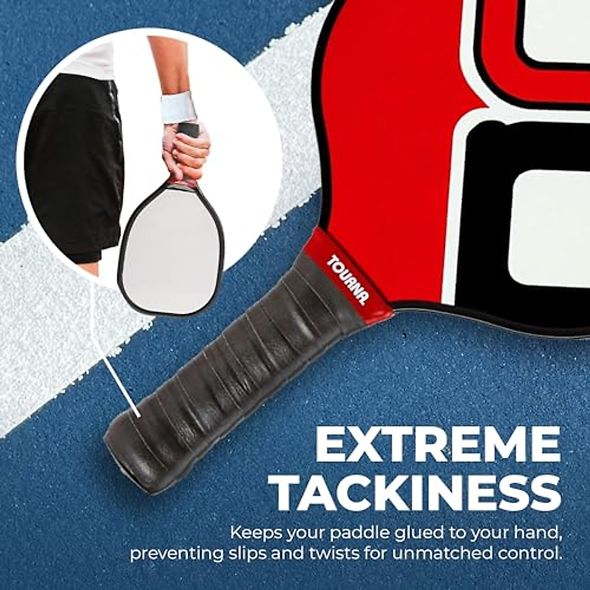 Tourna Pickleball Mega Tac Overgrip, White