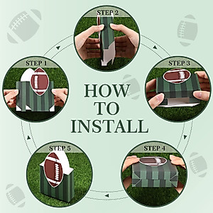 24 Pcs Sport Ball Party Treat Boxes Basketball Baseball Football Theme Party Gift Bags Candy Snack Bags Cardboard Boxes for Sports Themed Party Decoration Supplies (Football)