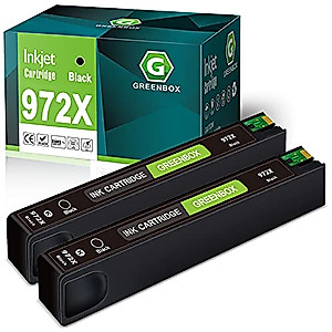 GREENBOX Remanufactured Ink Cartridge Replacement for HP 972X 972 X for HP Pagewide Pro 477dw 377dw 477dn 577dw 377dn 577z 452dn 452dw 552dw P55250dw P57750dw Printer (2 Black)
