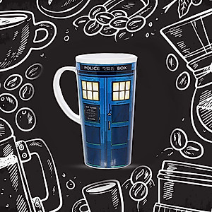 Se7en20 Doctor Who Ceramic Tardis Police Box Tumbler 13th Doctor 12oz