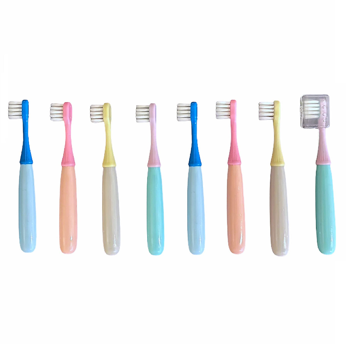 Stesa Kids Toothbrush - 8 Pack - Ultra Soft Bristles, BPA Free, Dust Covers Included - Boys and Girls Toddler Toothbrush - Age 3+