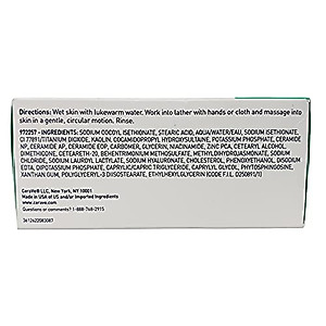 CeraVe Foaming Cleanser Bar for Normal to Oily Skin - Bundle of 6 Cleanser Bars - Fragrance Free - 4.5 oz Cleansing Bars