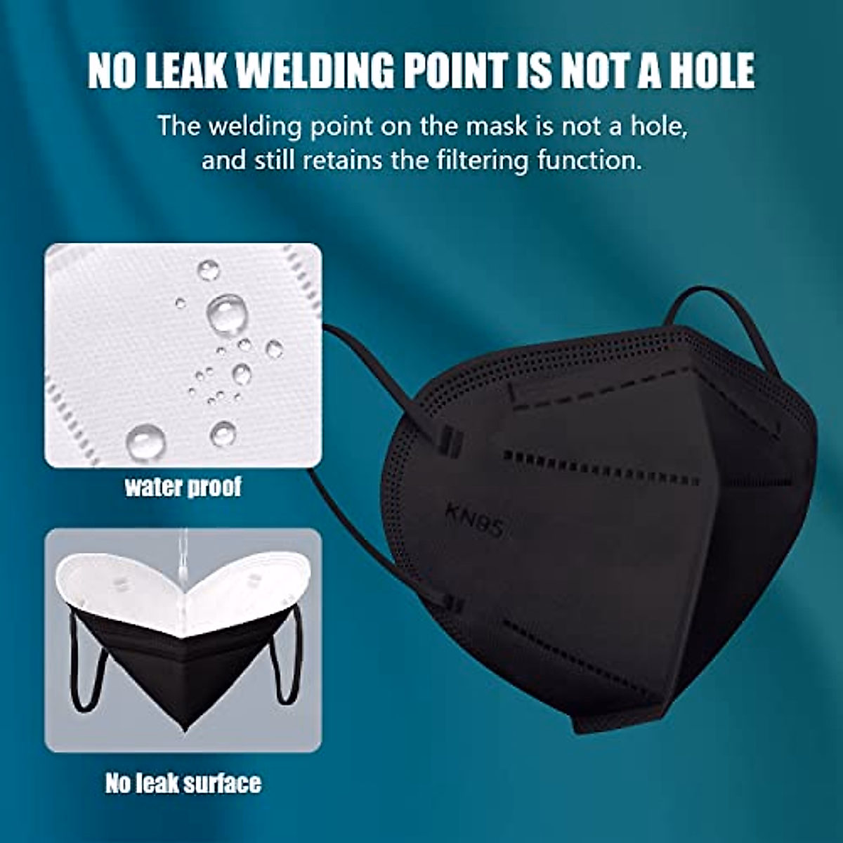 COYACOOL KN95 Mask 20Pcs Face Mask, Individually Packaged 5-Ply Breathable & Comfortable Safety Disposable Face Masks, Filter Efficiency≥95% Protection Against PM2.5,Dust Cup Dust Mask, Black