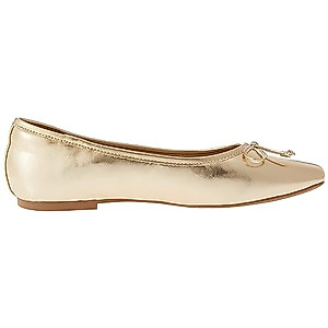 The Drop Women's Pepper Ballet Flat with Bow, Gold, 5