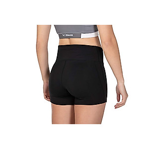 Mizuno Women's Elevated 4" Inseam Volleyball Short, Black, Medium