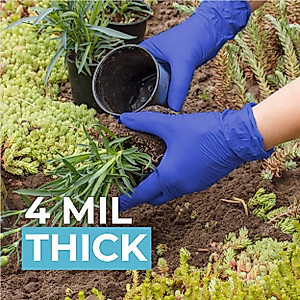 AroPaw Nitrile Gloves Case, Disposable Gloves 4 MIL, Comfortable, Powder Free, Latex Free |10 Boxes | 1000 Gloves (Large)