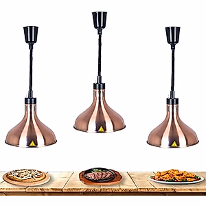 Food Heating Lamp Food Warming Lamp Food Heat Lamp Retractable Food Warmer Lamp Food Heating Hang Light Commercial Hotel Kitchen Restaurant Supplies,