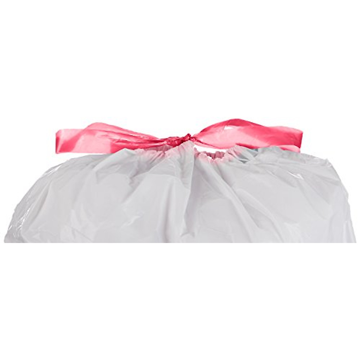 Amazon Basics 13-Gallon Tall Kitchen Trash Bag with Draw String, 0.9 mil, White, 300-Count