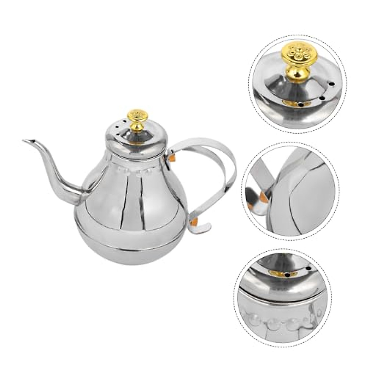 FELTECHELECTR 1pc Kettle Mouth Teapot Bacon Container Espresso Machines for Home Stovetop Teapot Portable Stove Stainless Strainer Portable Espresso Maker Espresso Shot Stainless Steel