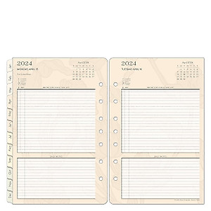 FranklinCovey - Serenity One Page Per Day Ring-Bound Planner (Classic, Jan 2024 - Dec 2024)
