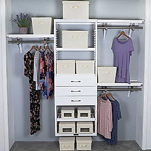 Household Essentials Large Drop Front Shoe Box 2 Pack, Beige