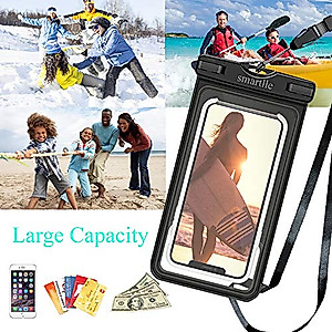Floating Waterproof Phone Pouch/Holder, Universal Waterproof Case Dry bag Underwater for iPhone 13 12 11 Pro Max XR,XS, 8,7,6 Plus,SE, Samsung Galaxy S22 21 10 9/A/J/Note, 7”, Beach Water Pool -2 Pack