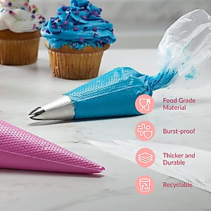 200 Pieces Anti Burst Piping Bags - 12 Inch | Pastry Bags | Icing Piping Bags | Tipless Piping Bags | Icing Bags | Frosting Bags | Piping Bag