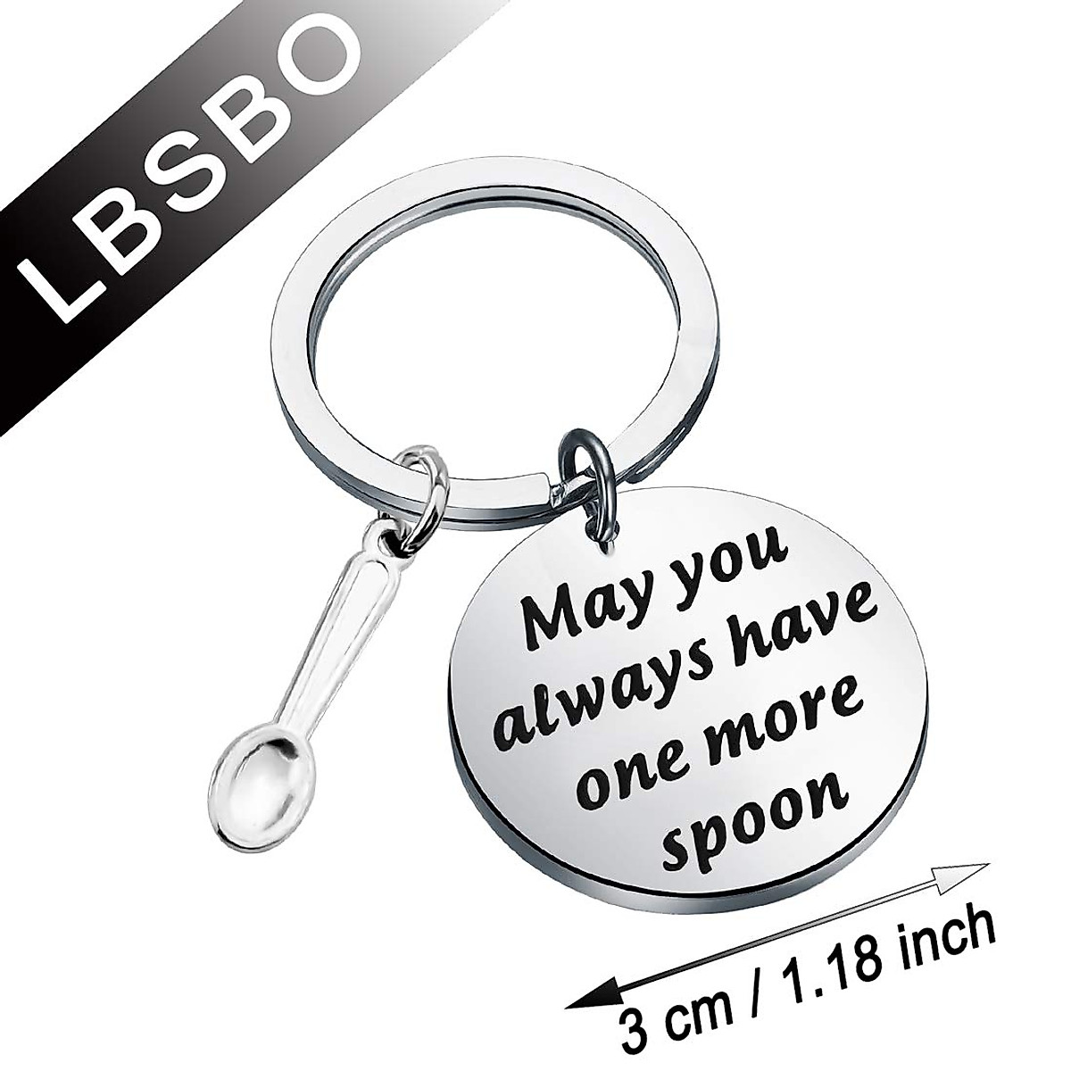 Spoon Theory Gift Fibromyalgia Gift May You Always Have One More Spoon Keychain Chronic Illness Gift (More Spoon Keychain)