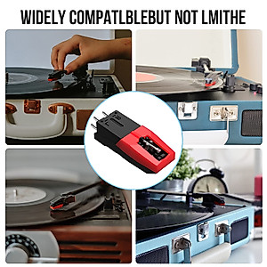 DIGITNOW Record Player Needles,3 Pack Replacement Stylus for Turntable,Upgraded Record Player Cartridge with Stylus Replacement for Vintage LP, Phonograph