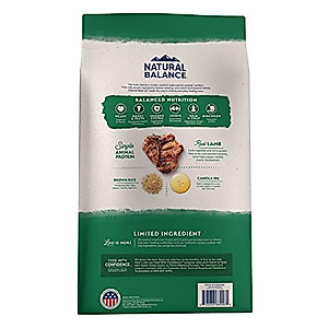 Natural Balance Limited Ingredient Lamb & Brown Rice Recipe | Adult Dry Dog Food | 24-lb. Bag