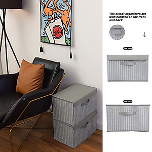 GRANNY SAYS Bundle of 2-Pack Hanging Organizer for Closet & 2-Pack Closet Storage Bins