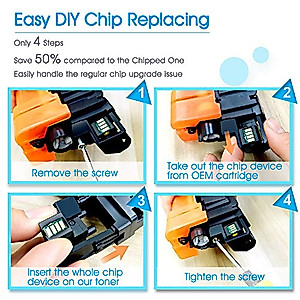 ONLYU No Chip Compatible Toner Cartridge Replacement for Brother TN227 TN-227 TN227BK TN223 TN 227 for HL-L3210CW HL-L3230CDW HL-L3270CDW HL-L3290CDW MFC-L3710CW MFC-L3750CDW MFC-L3770CDW - 4 Pack